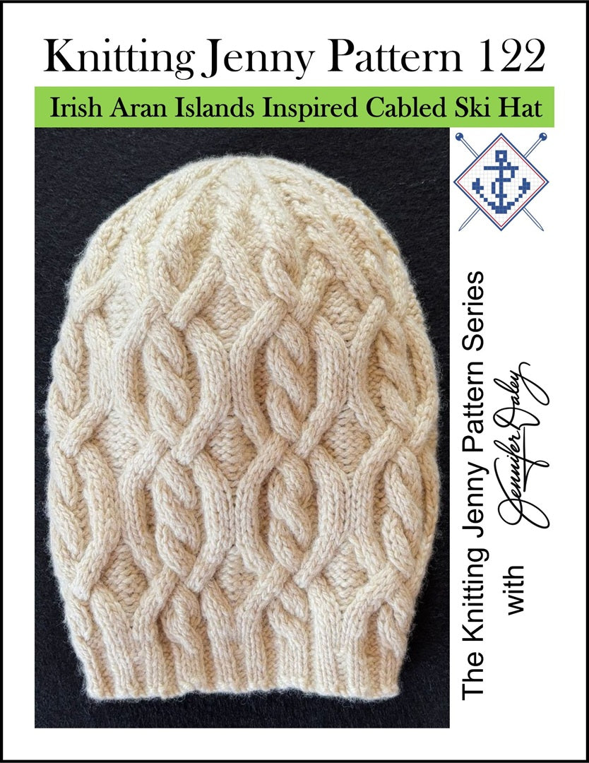 Knitting Jenny Pattern 122: Irish Aran Islands Inspired Cabled Ski Hat ...
